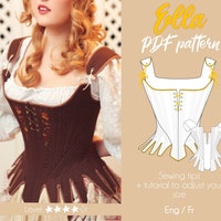 1780s Front-lacing Stays Sewing Pattern: Bust 30-56 (PDF) - Etsy UK