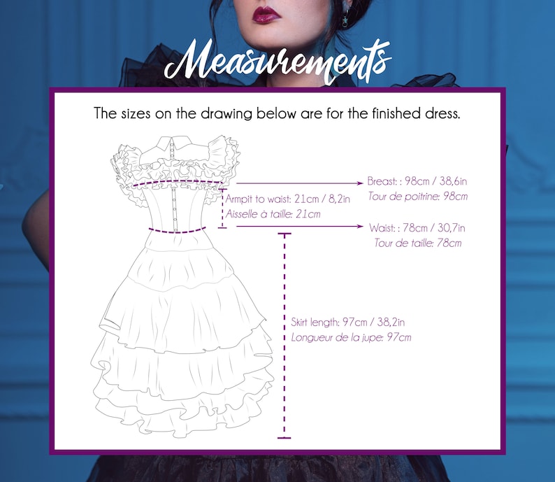 DIGITAL Dress Pattern / Wednesday Rave'n Dress / Gothic Dress - Etsy