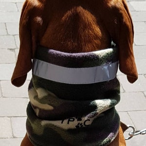 Dog Fleece Neck Warmer With High-visibility Strips - Etsy