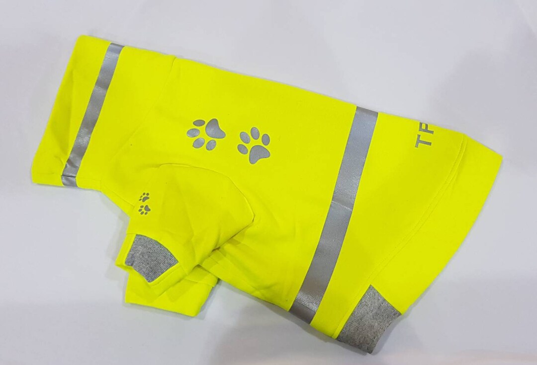 Dog High Visibility Neon Yellow Outdoor Safety Sweatshirt. - Etsy
