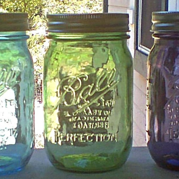 Colored Mason Jars - Etsy
