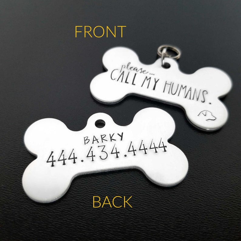 Dog Tag Funny Personalized, Non Engraved Custom Bone Dog Collar ID Tags ...