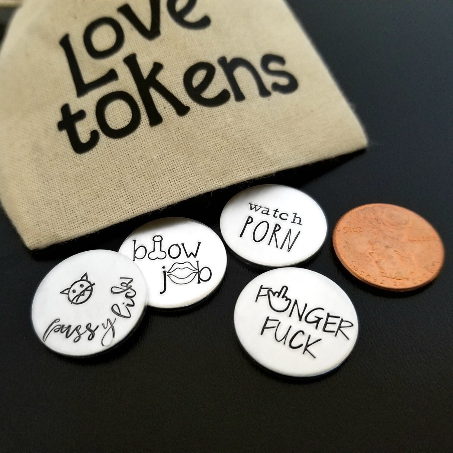 Sex Love Tokens, Lovers Pocket Coins, Naughty Stone, Adult Date Night ...