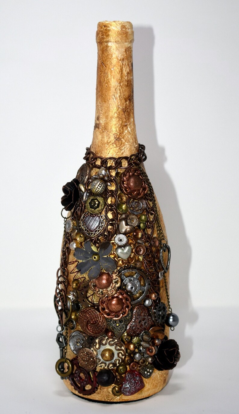 Upcycle, Bottle, Decoupage, Steampunk - Etsy