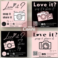 Editable Scan Snap & Share Photo Template, Capture the Love QR Code ...