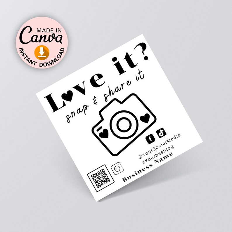 Snap & Share Card Template Bundle: Social Media Packaging (digital ...