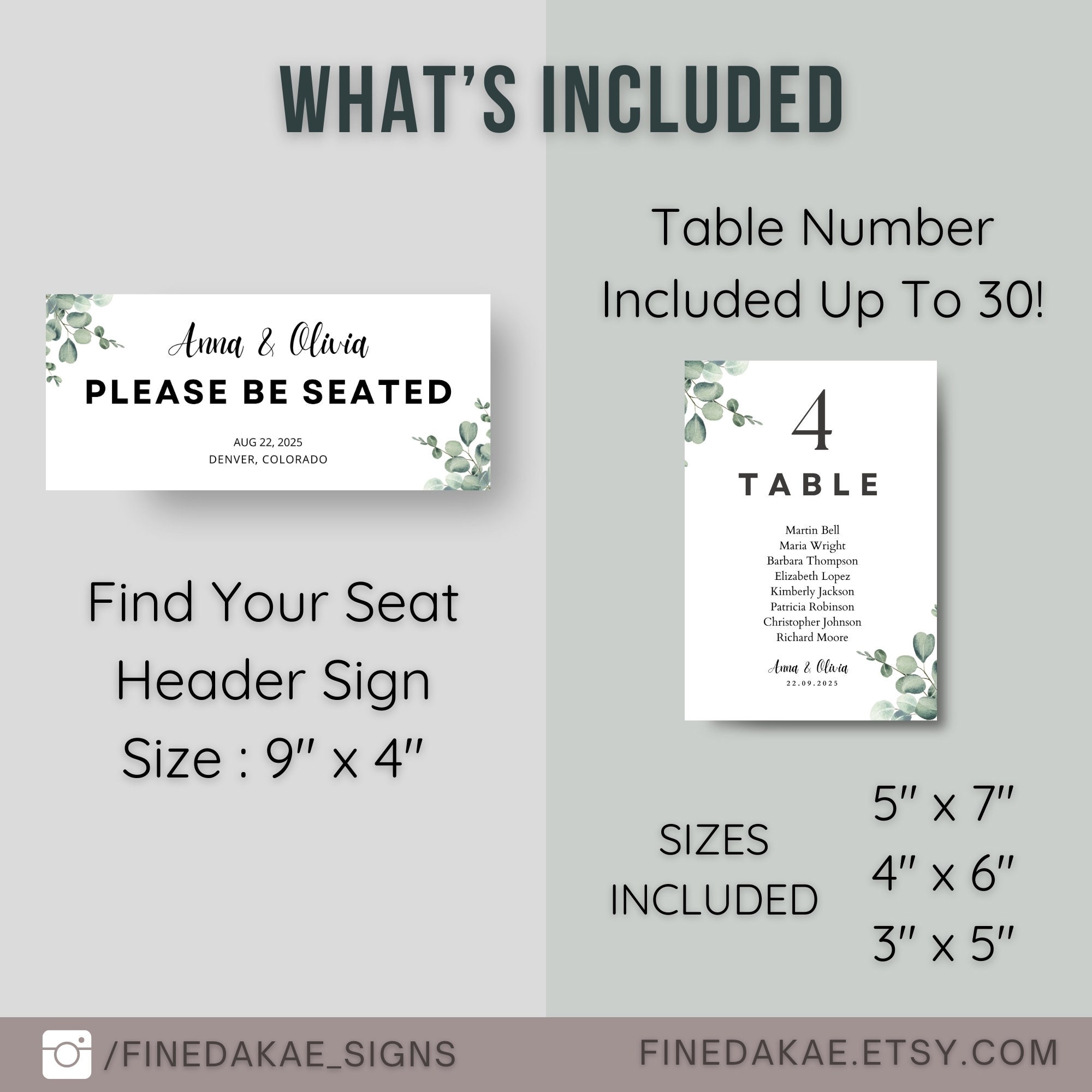 Minimalist Seating Chart Cards, Wedding Seating Card Template, Modern ...