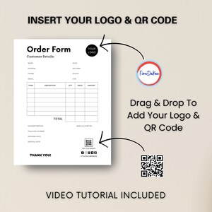 Editable Business Order Form, Order Form Template, Custom Order Form ...