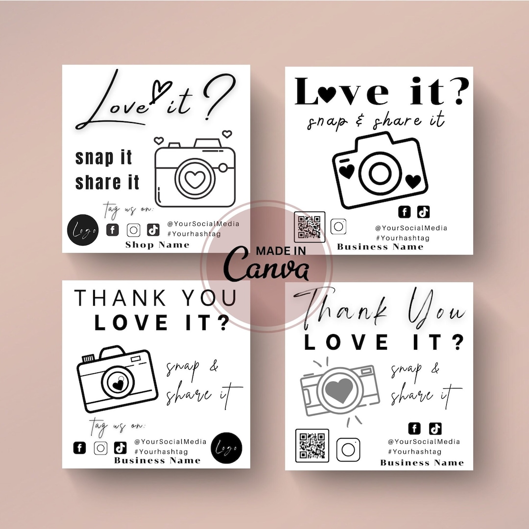 Snap & Share Card Template Bundle: Social Media Packaging (digital ...