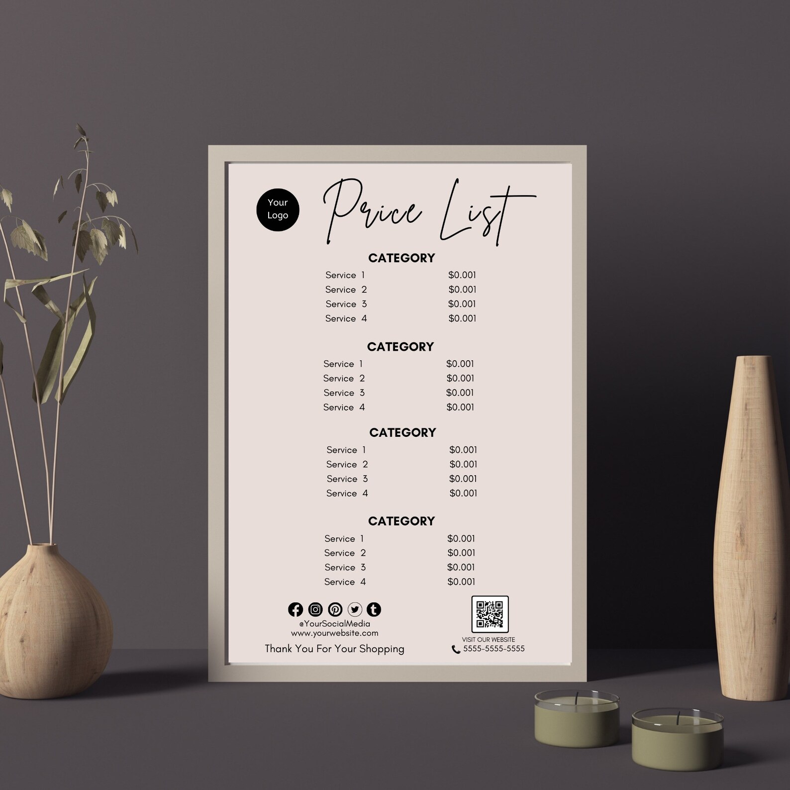 Editable Payment Sign, Printable Scan to Pay Template, Scan Qr Code ...