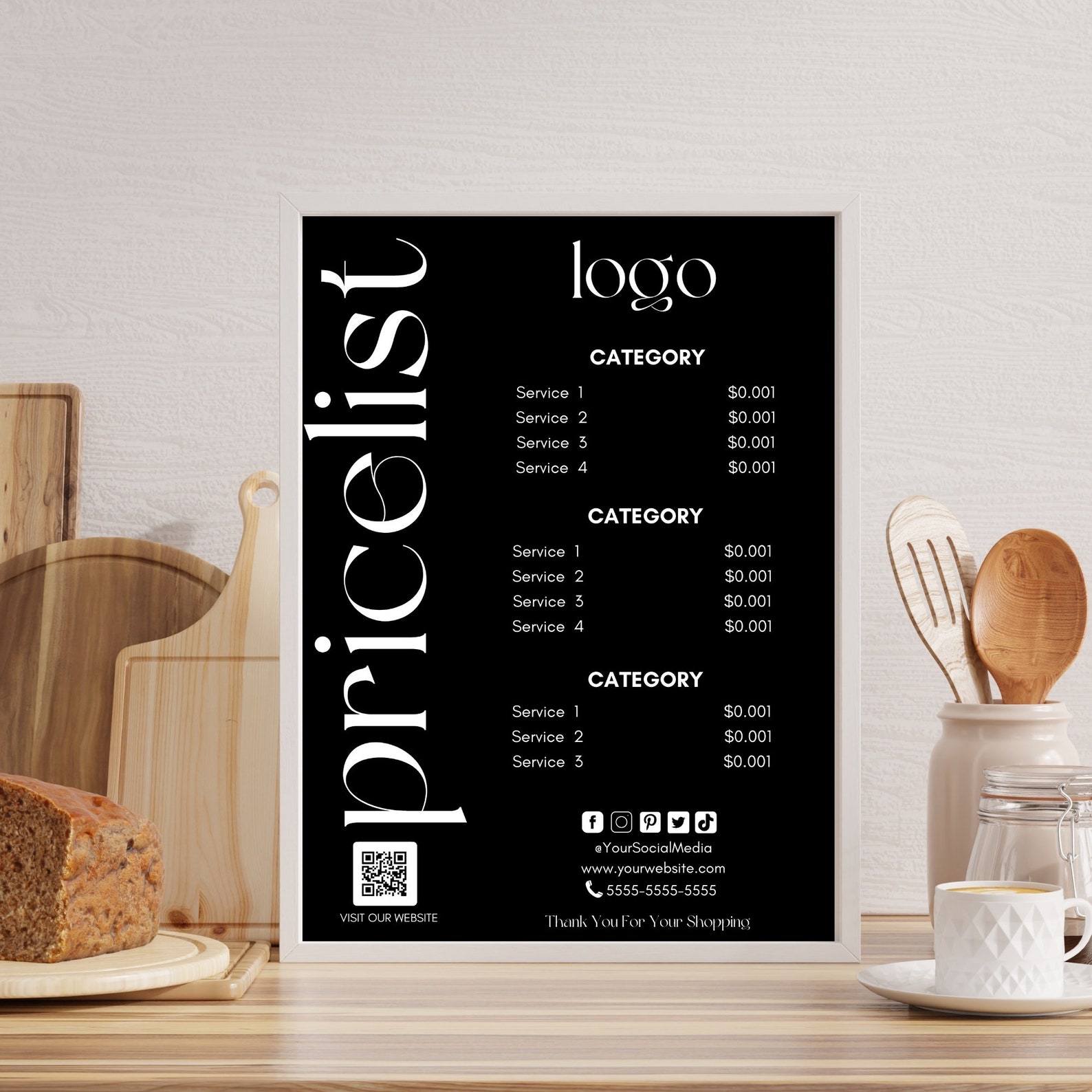 Small Business Price Lists Template, Beauty Price List, Printable ...