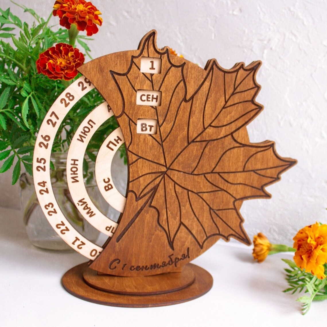 Glowforge Svg Calendar File Perpetual Calendar Laser Cut Svg - Etsy