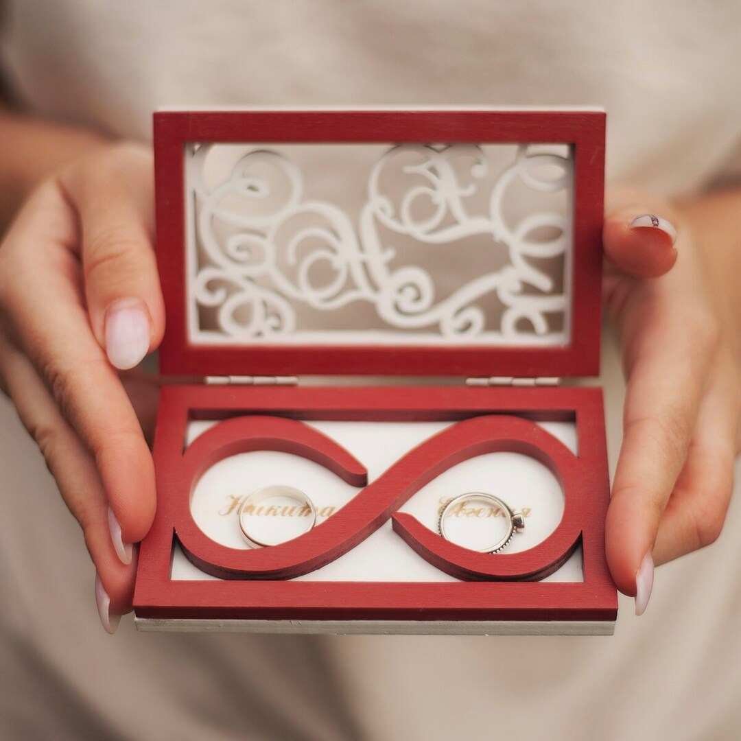 Laser Cut Ring Box Svg File Glowforge Ring Box Wedding Svg File Cricut ...