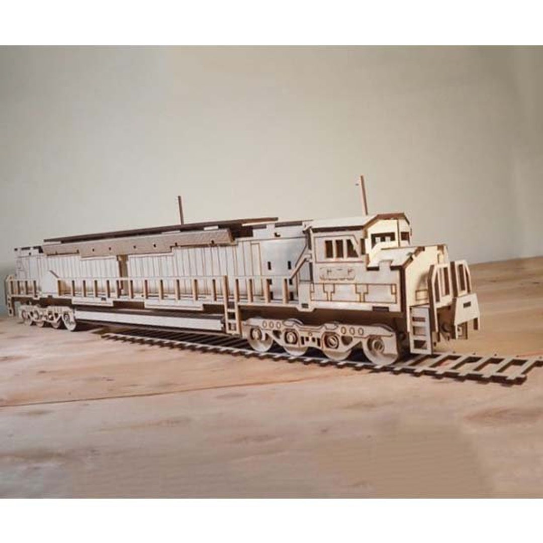 Laser Cut Locomotive Train 3D Puzzle Svg Template Glowforge Train Toy Puzzle SVG Cricut Wooden ...