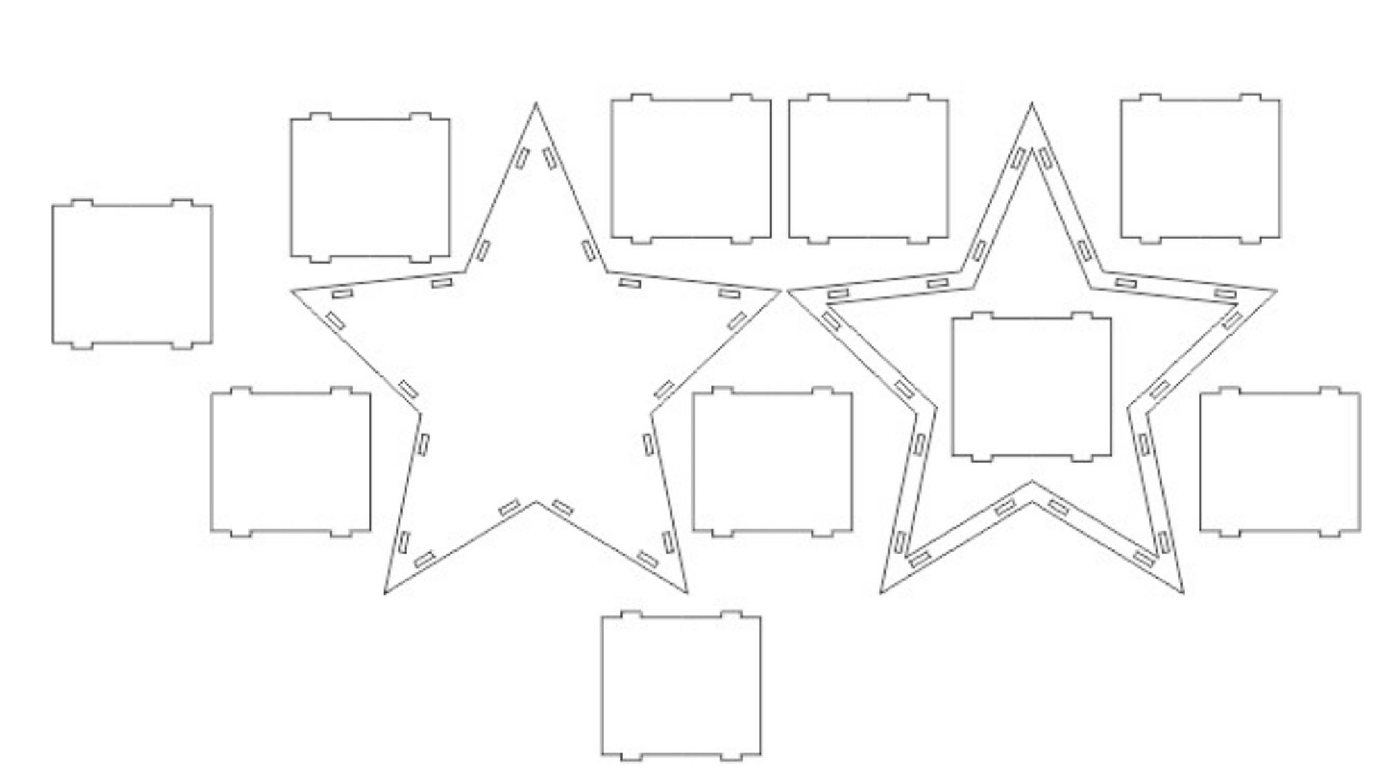 Laser Cut Wooden Star Box Svg Template Glowforge Box Svg - Etsy Canada