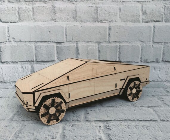 Laser Cut Wooden Tesla Cybertruck 3D Puzzle Svg 3mm Glowforge - Etsy ...