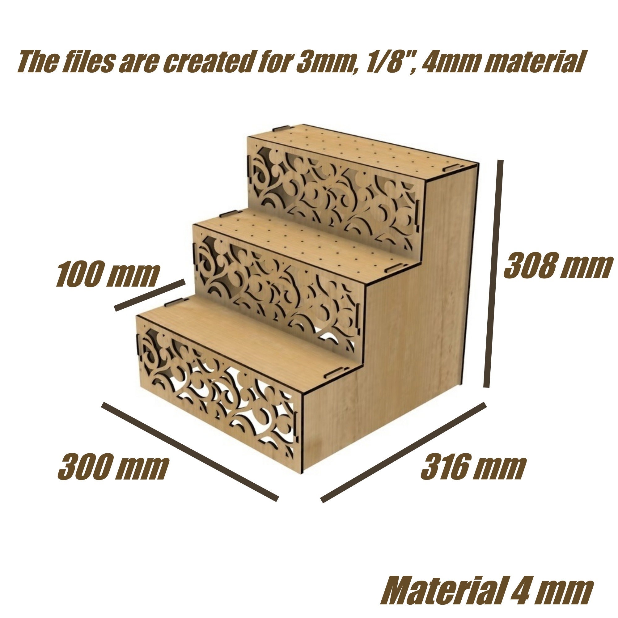 Laser Cut Display Stand Svg File Wooden Display Stand Vector - Etsy ...
