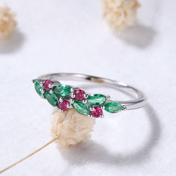 Emerald Ruby Ring - Etsy