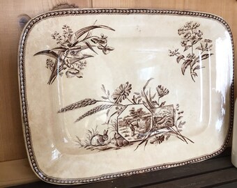 Transferware platter | Etsy