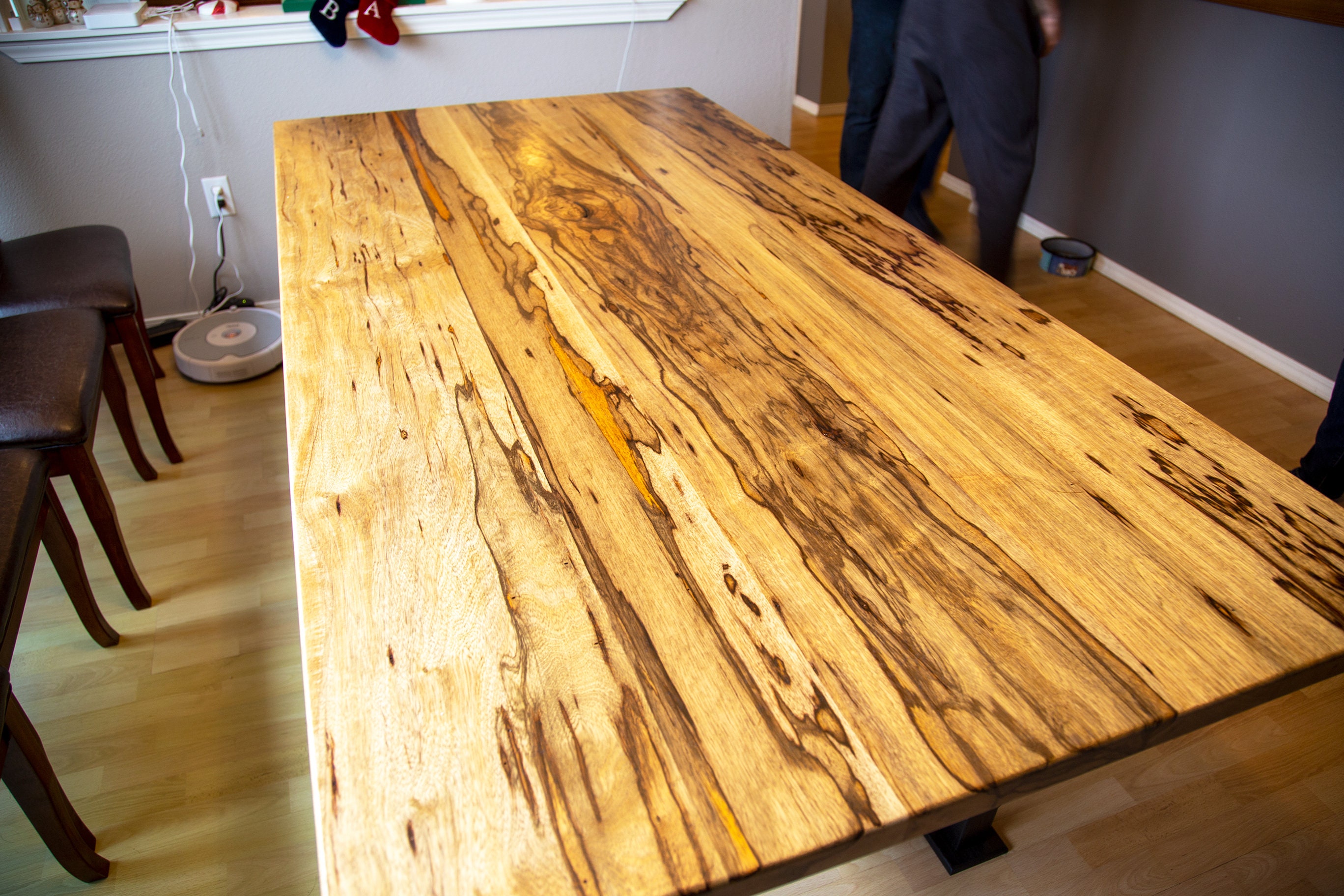 Custom Dining Table With Benches Hardwood Top Large Size Collapsible - Etsy