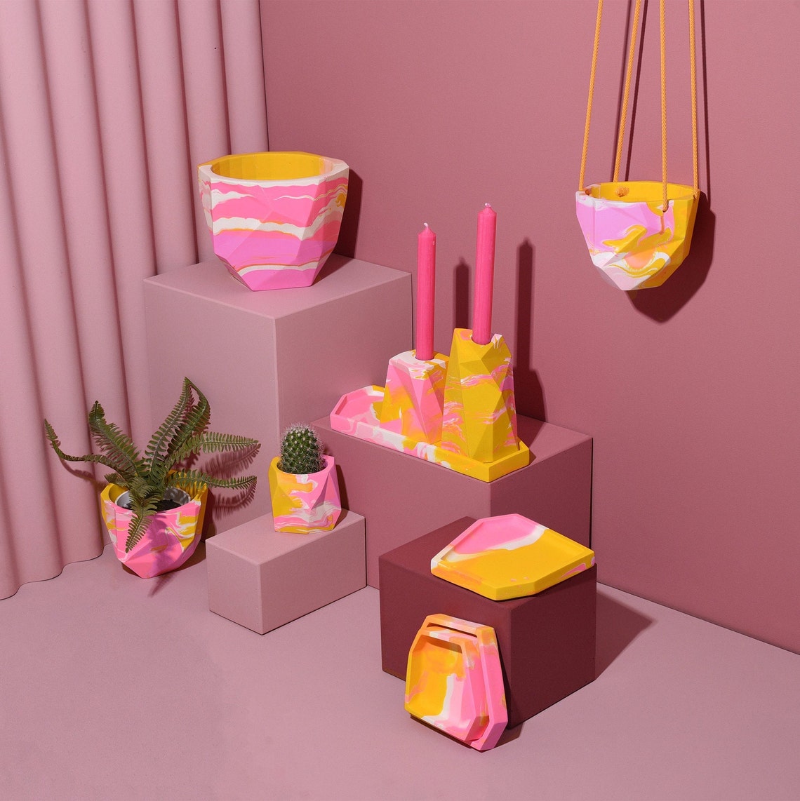 Jesmonite Plant Pot Indoor Planter - Etsy