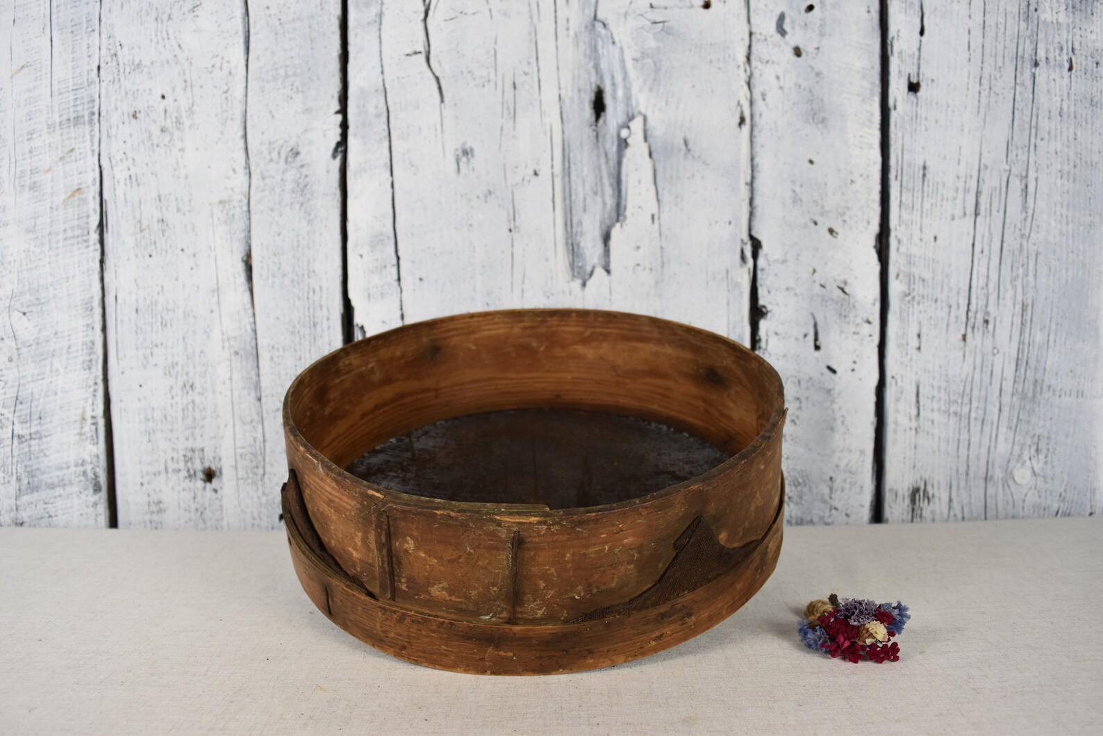 Antique wooden sieve / Primitive sifter / Rustic strainer / | Etsy