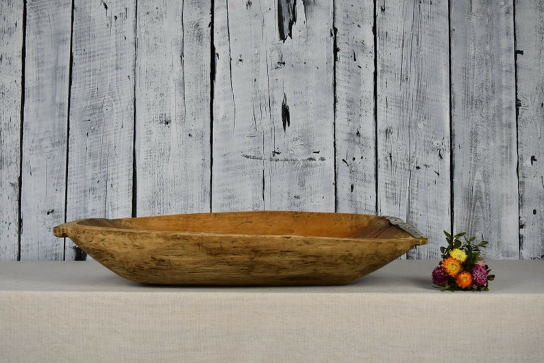 Antique Wooden Dough Bowl / Rustic Dough Bowl / Vintage - Etsy