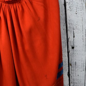 Vintage Traditional Skirt / Midi Skirt / Red Peasant Skirt / Ethnic ...