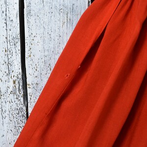 Vintage Traditional Skirt / Midi Skirt / Red Peasant Skirt / Ethnic ...