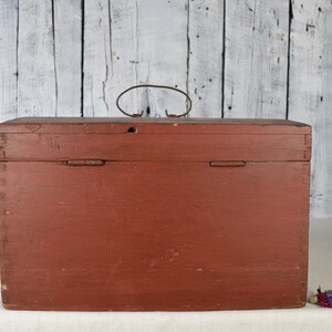 Vintage Wooden Chest / Wooden Box / Wooden Box With a Lid / Primitive ...