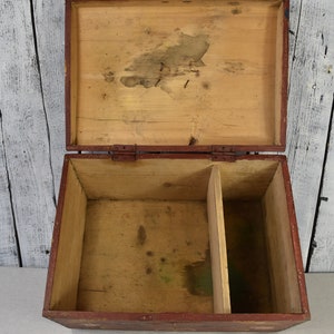 Vintage Wooden Chest / Wooden Box / Wooden Box With a Lid / Primitive ...