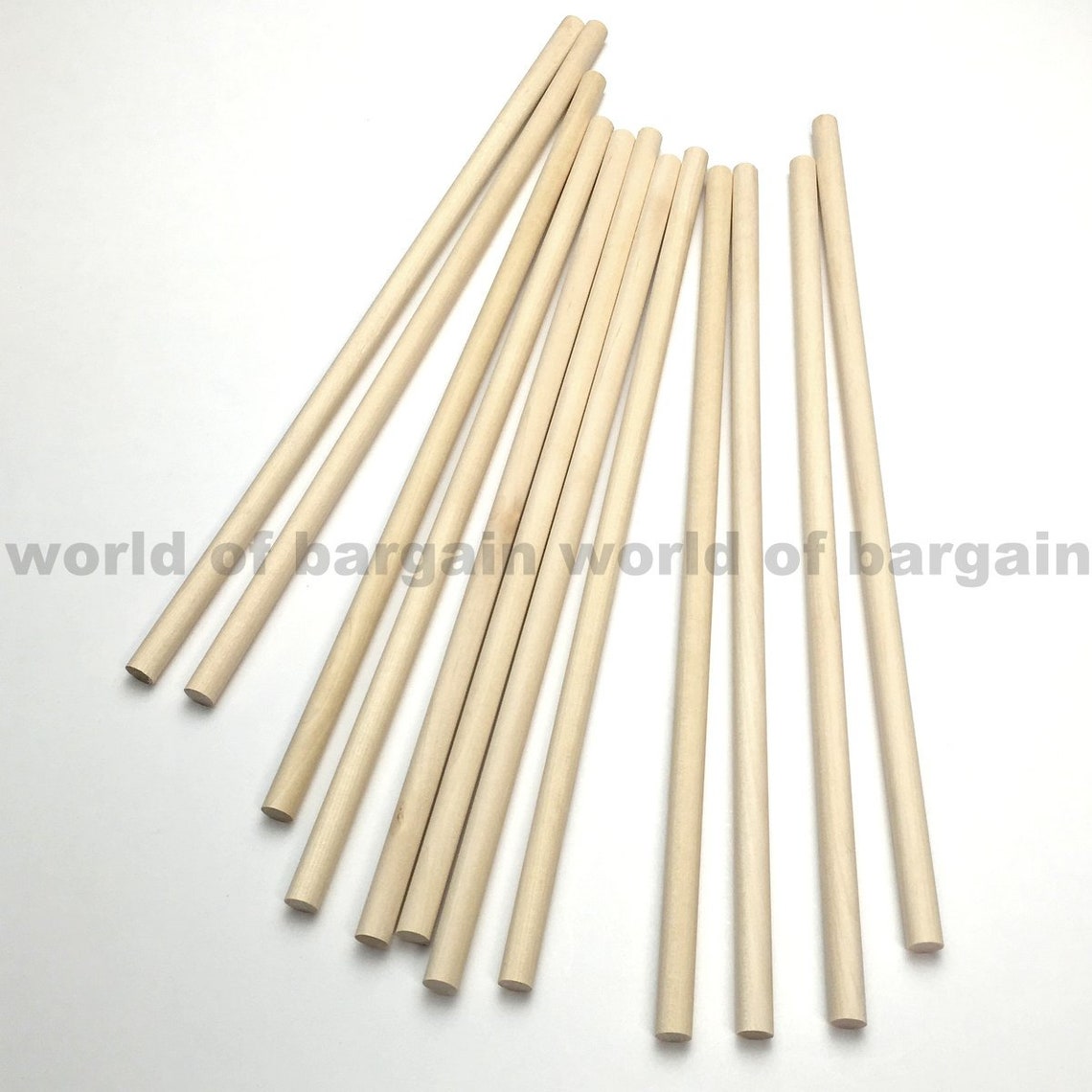 12 Ct 3/8 Inch Wood Dowel Rods Unfinished Smooth Round - Etsy