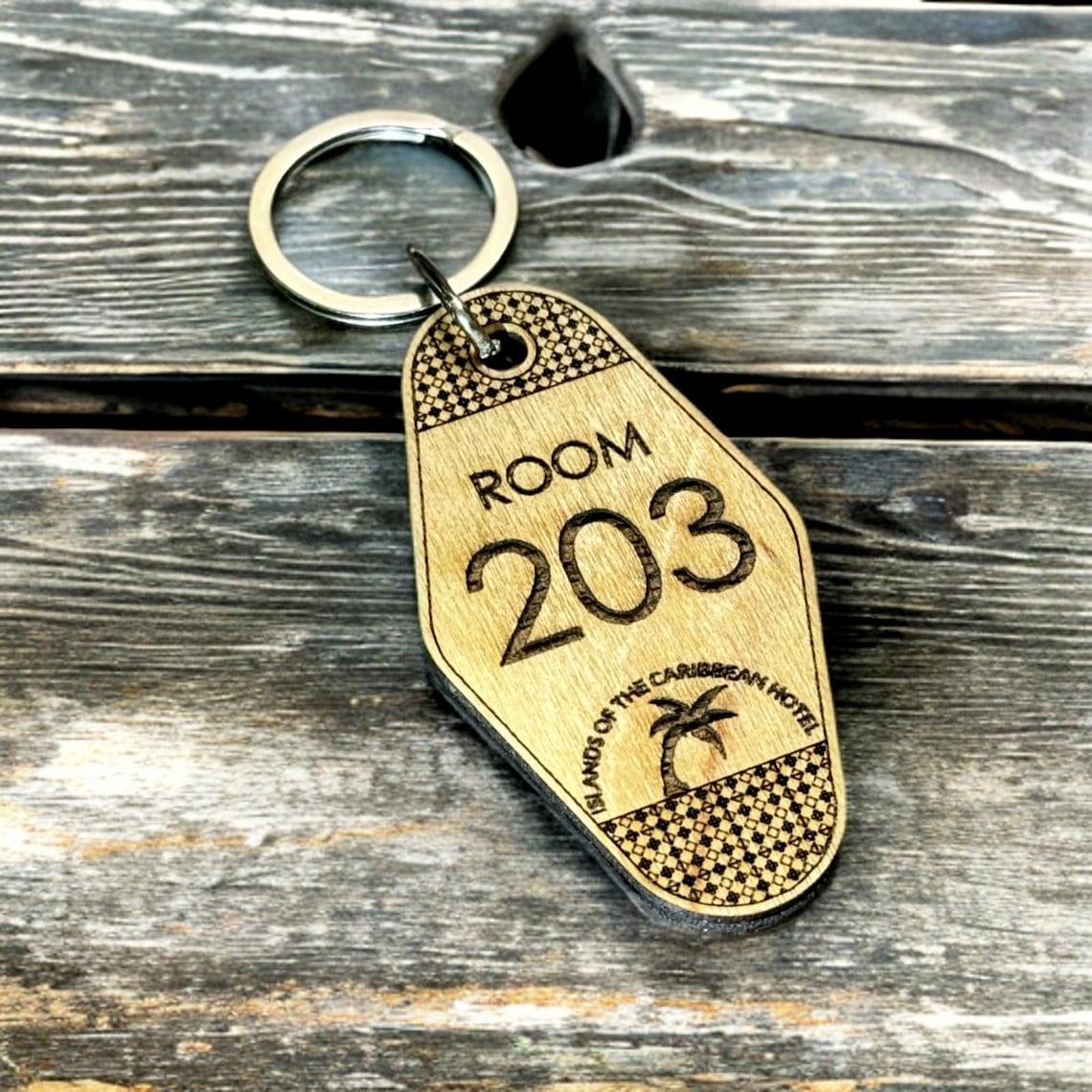 Retro Key Chain Custom Engraving for Hotel Motel Cabin Rental Airbnb ...