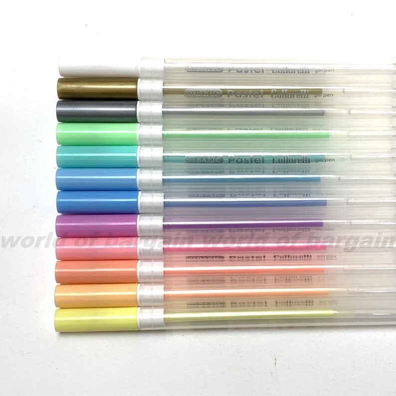 12 Collorelli GEL PENS Assorted Pastel Colored Ink Medium Point Tip Art ...