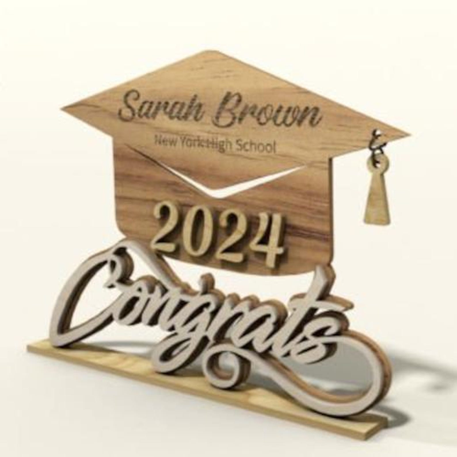 Personalized Graduation Cap Plaque Gift Custom Student Name School ...