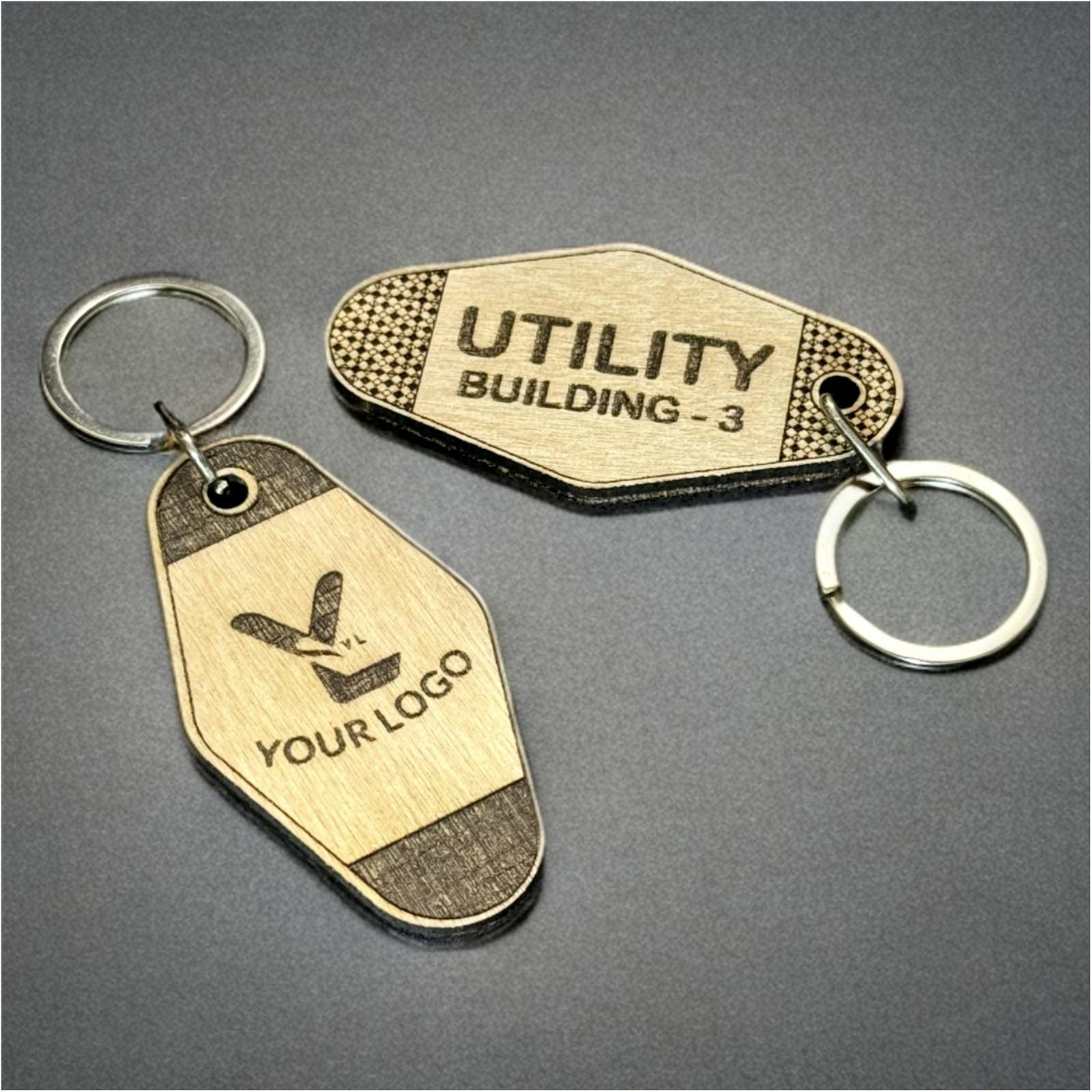 Retro Key Chain Custom Engraving for Hotel Motel Cabin Rental Airbnb ...