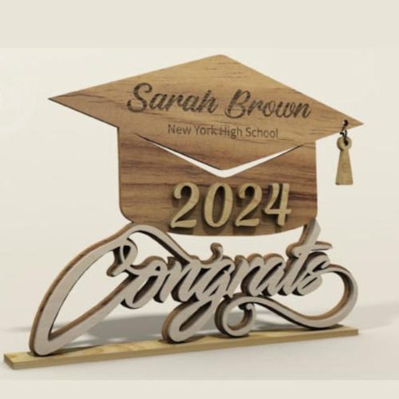 Personalized Graduation Cap Plaque Gift Custom Student Name School ...