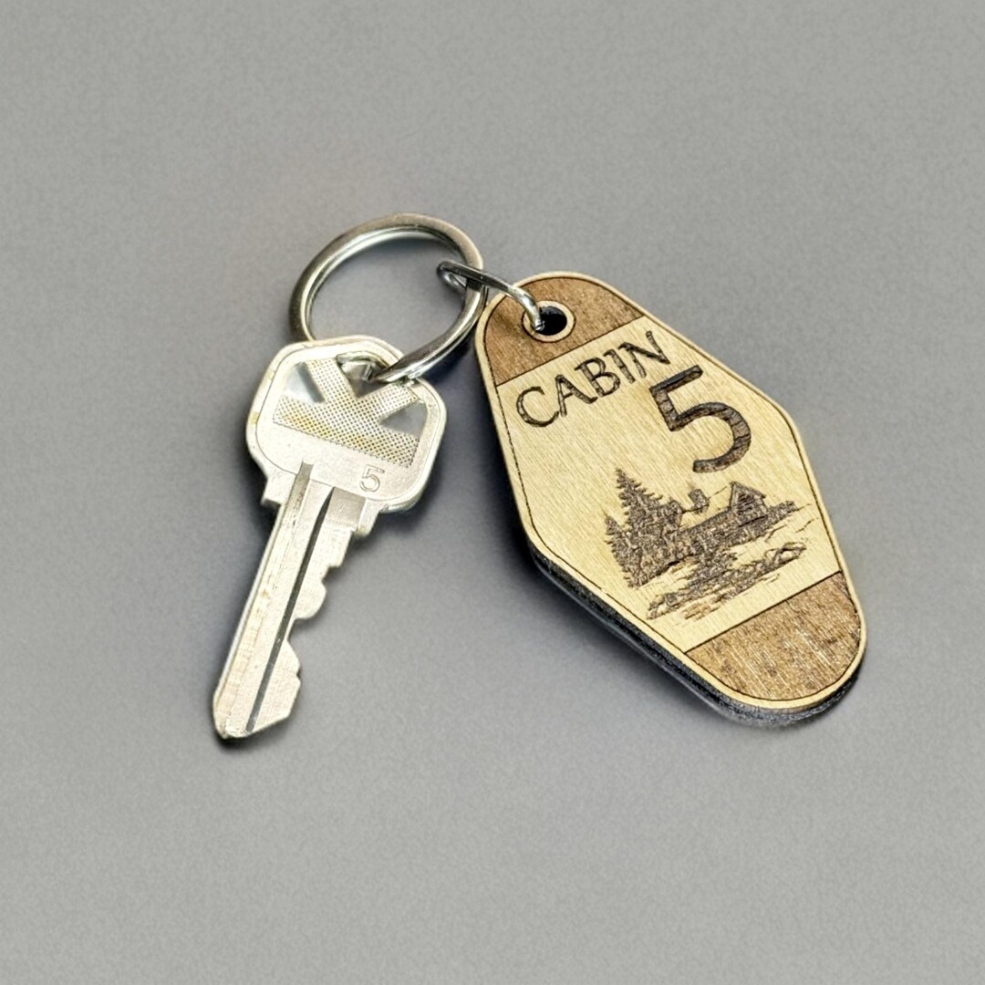 Retro Key Chain Custom Engraving for Hotel Motel Cabin Rental Airbnb ...