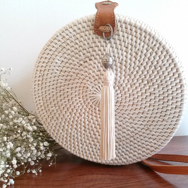 Round Straw Bag With Lining - Etsy