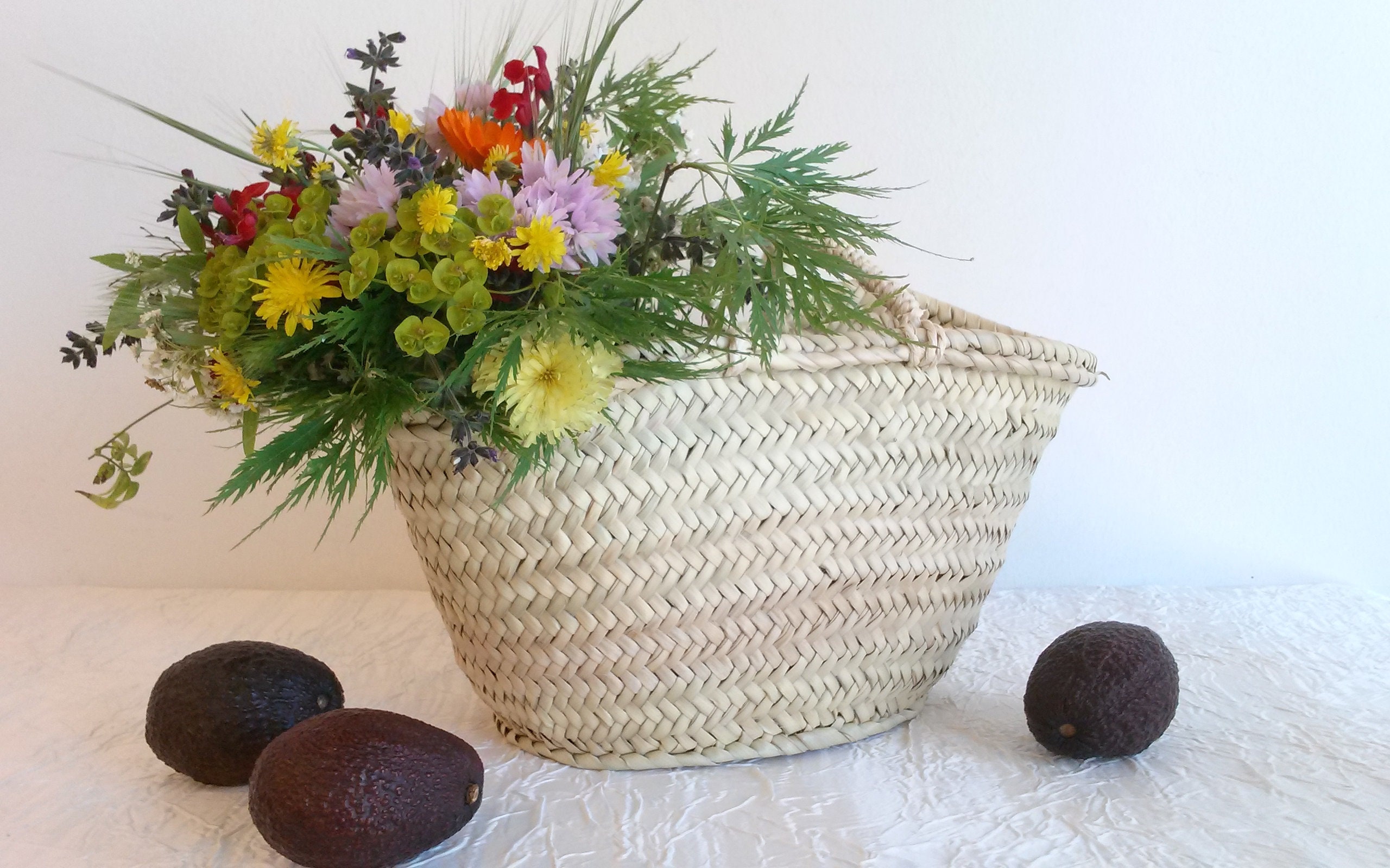 Palm Basket Oval Palm Basket Palm Child Basket Small Palm - Etsy