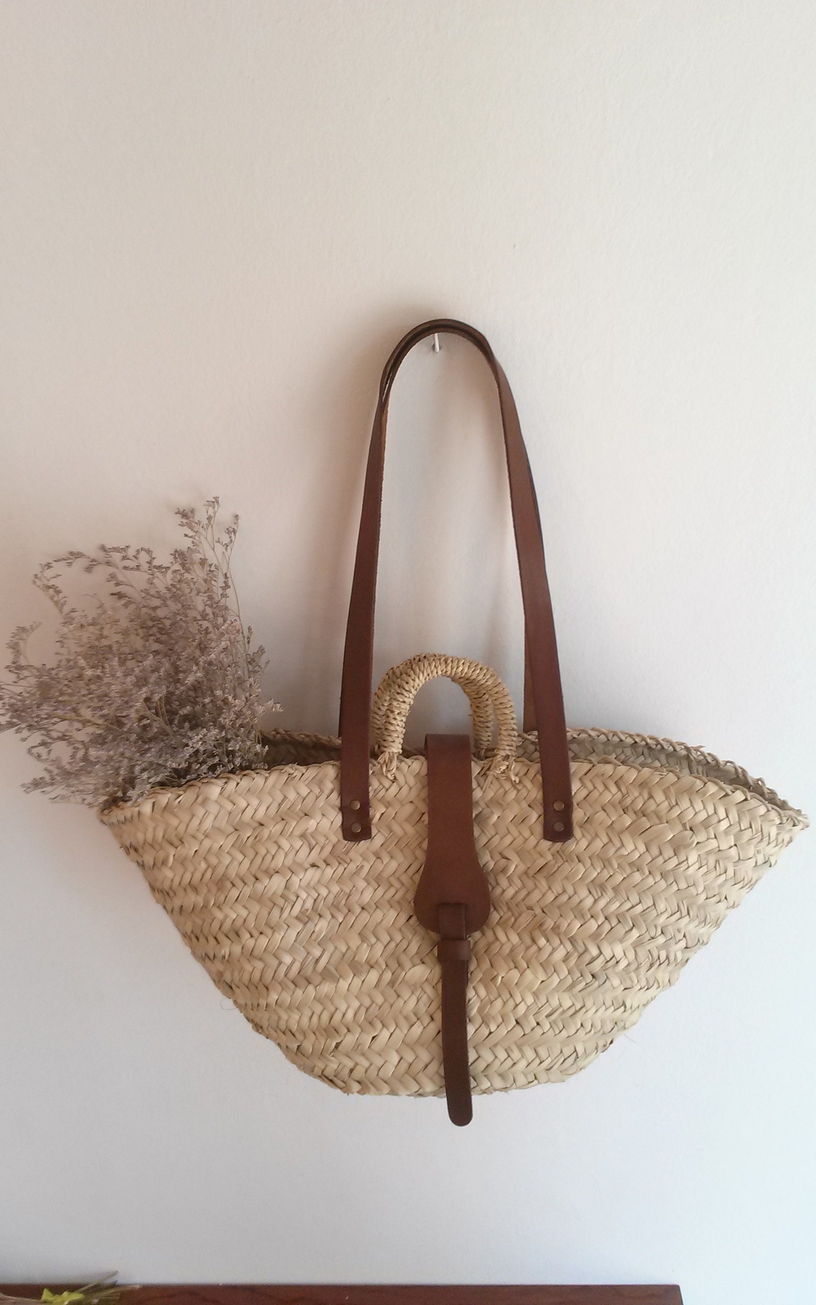 Palm Tree Bag Straw Handbag Double Handle Tote Bag and - Etsy
