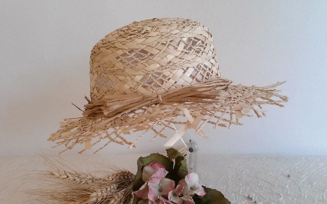 Summer Straw Hat, Openwork Natural Straw Hat, Summer Straw Hat With ...