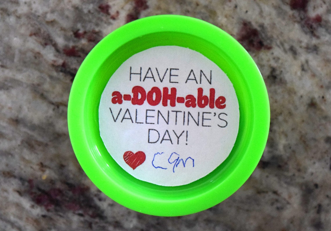 Play Dough Valentine You Are A-doh-able Make My Heart Dough | Etsy