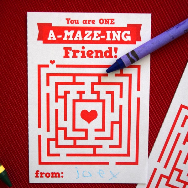 Maze Valentine - Etsy