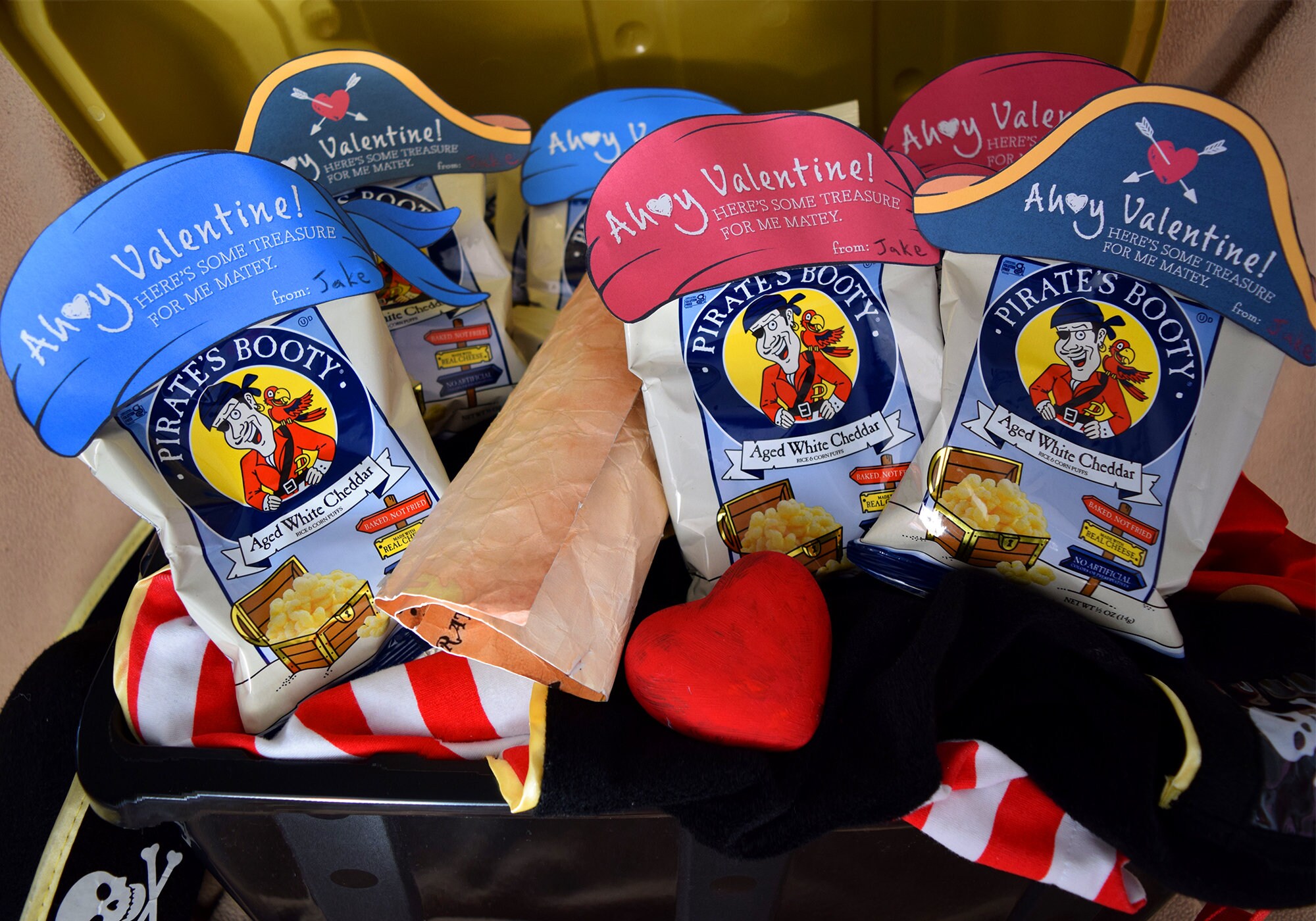 Pirate Food Valentine Tags Ahoy Valentine Children's | Etsy