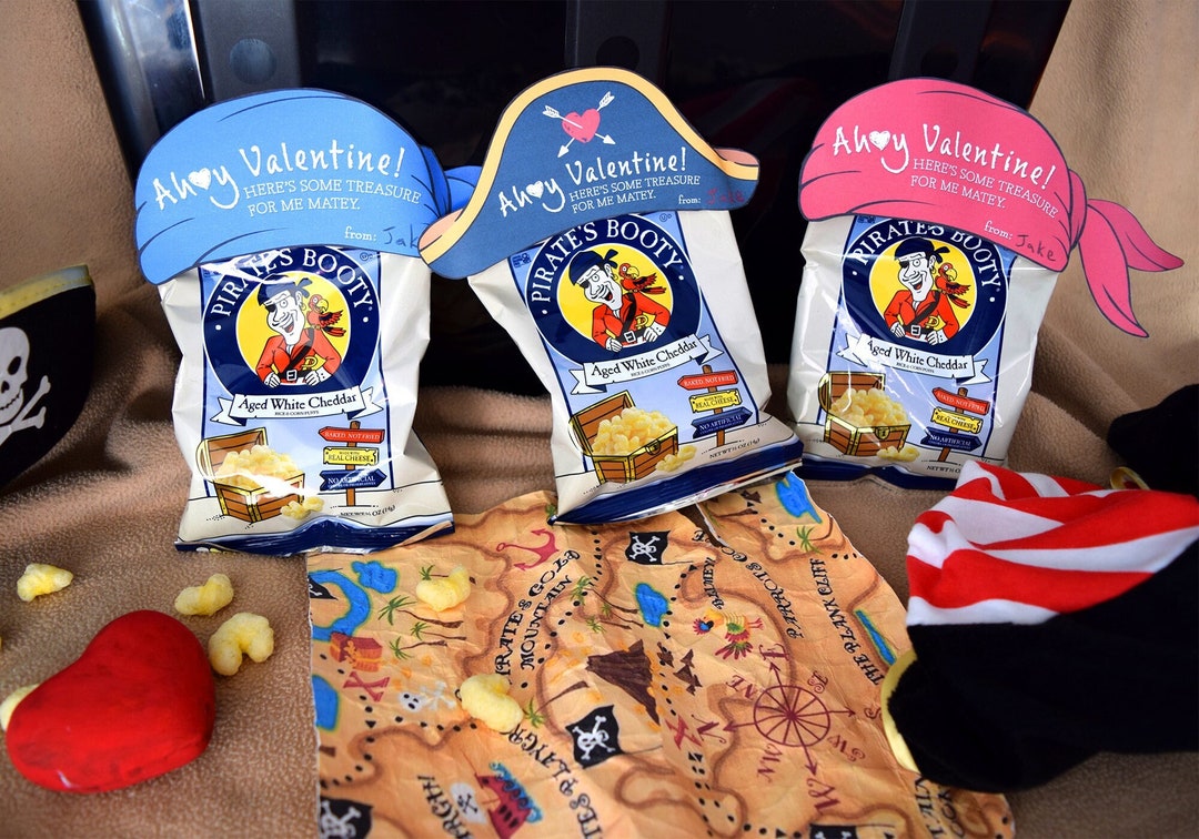 Pirate Food Valentine Tags, Ahoy Valentine!, Children's Valentines ...