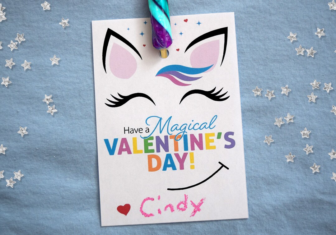 Unicorn Lollipop Valentine Card, Have A Magical Valentine's Day ...