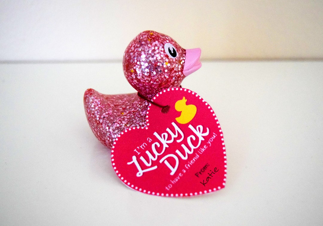Rubber Duck Valentine, I'm A Lucky Duck, Children's Valentines, Kids ...