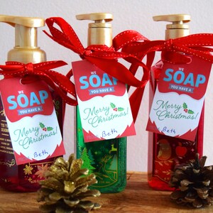 Holiday Soap Tag, We Soap You Have A Merry Christmas, Printable Tag ...