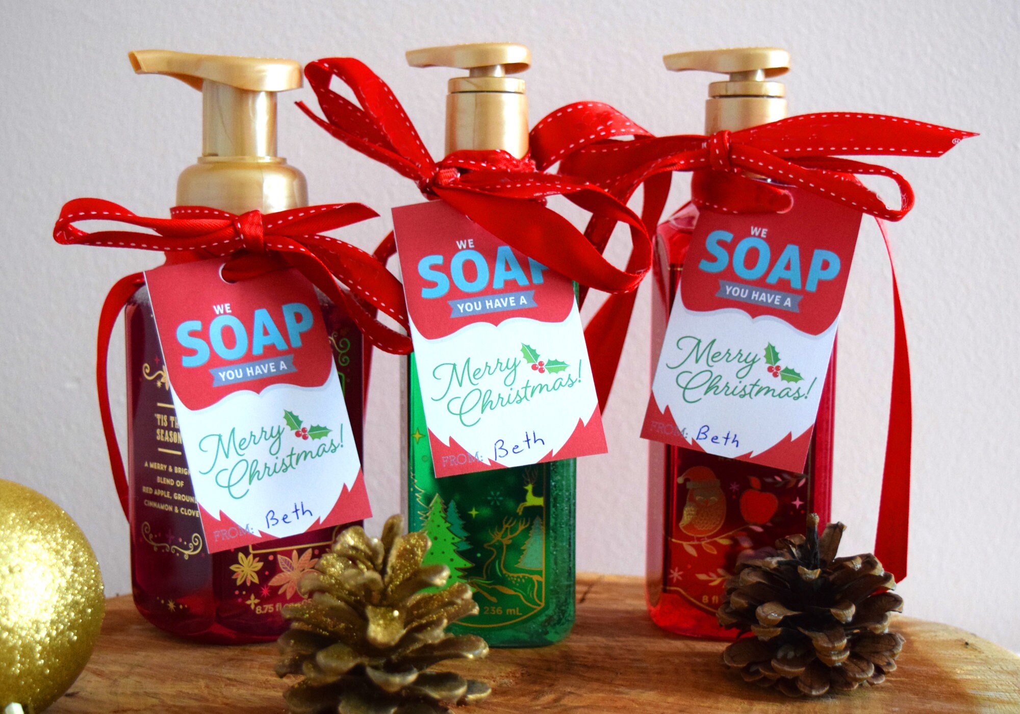 Holiday Soap Tag, We Soap You Have A Merry Christmas, Printable Tag ...